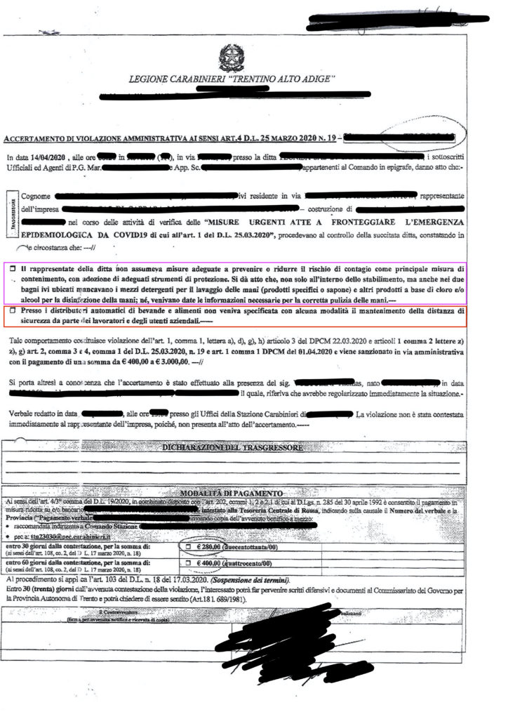 Controlli Covid19: condivisione di verbali e sanzioni - Studio Kompas Srl